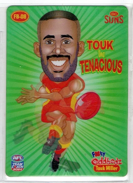 TOUK MILLER Team Coach 2024 Oddbodz Card Gold Coast Suns FB-08 $2.30 ...