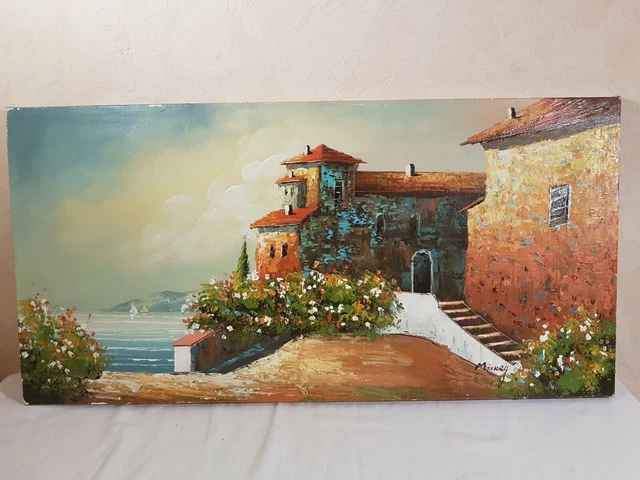 GRAND TABLEAU HUILE sur toile signé MARKEY EUR 39,90 - PicClick FR