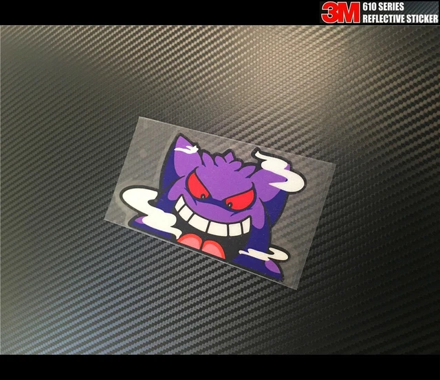 REFLECTIVE CUTE FUNNY Gengar Gangar Peeker PEEKING JDM Sticker #P03C $9 ...