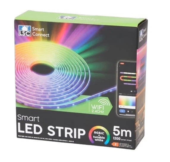 LSC SMART CONNECT Striscia LED RGB 16 colori diversi Wifi Smart Connect ...
