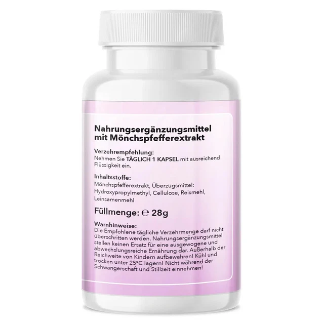 MÖNCHSPFEFFER HOCHDOSIERT MIT 10mg Agnus Castus – Frau ...