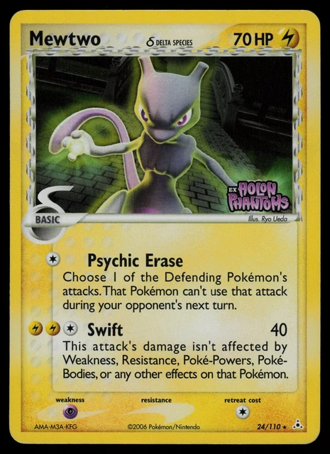 MEWTWO - 24/110 - Pokemon Card Ex Holon Phantoms Reverse Holo Rare ...