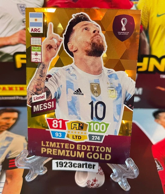 LIONEL MESSI GOLD Argentina Limited Edition Panini Adrenalyn XL World ...