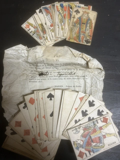 CARTE A JOUER Jeux de Tarot Époque XVIII Ancien French Card EUR 79,99 ...