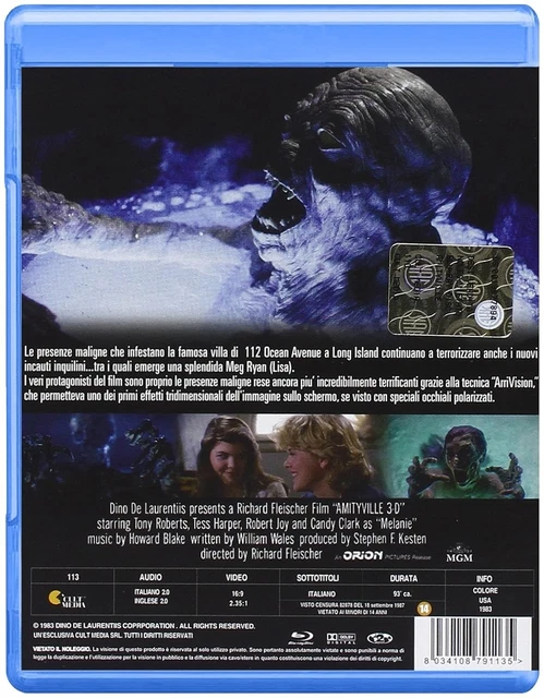 AMITYVILLE 3D (BLU ray) BluRay Italian Import (Blu-ray) Tony Roberts ...