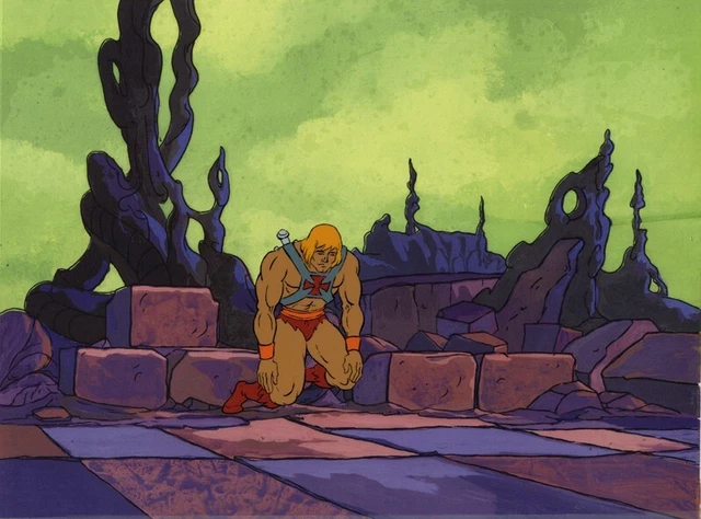 HE-MAN/SHE-RA MASTERS OF the Universe HE-MAN animation cel £12.00 ...