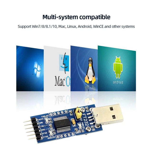 Modulo Waveshare Da Usb A Uart Txd Rxd Power Led Ft232rl Porta Seriale