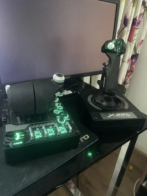 LOGITECH X56 HOTAS RGB Flight Stick & Throttle USB PC £250.00 - PicClick UK