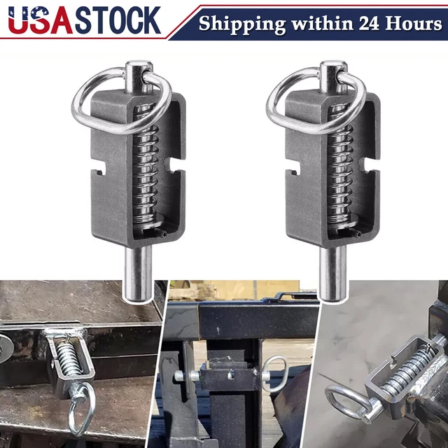 2PCS UTILITY STEEL Spring Trailer Gate Loaded Weld-On Spring Latch Lock ...