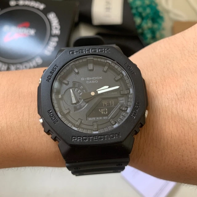 MONTRE CASIO G-SHOCK GA-2100-1A1 noire carbone - analogique numérique ...