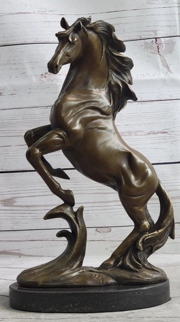 SIGNED ORIGINAL M.LOPEZ Spanish Artist Rearing Wild Stallion Horse ...