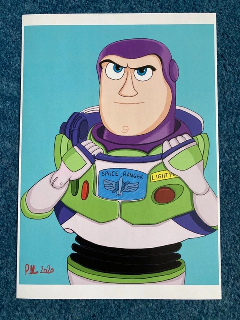 TOY STORY BUZZ Lightyear A5 Art Print - Fan Art Drawing £8.00 - PicClick UK