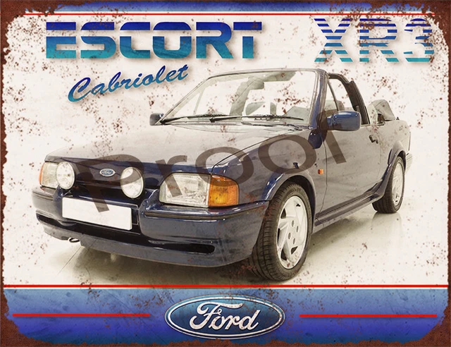 FORD ESCORT XR3 #1076 Sign 10 X 7.7" Garage Shed Metal Aluminium New ...
