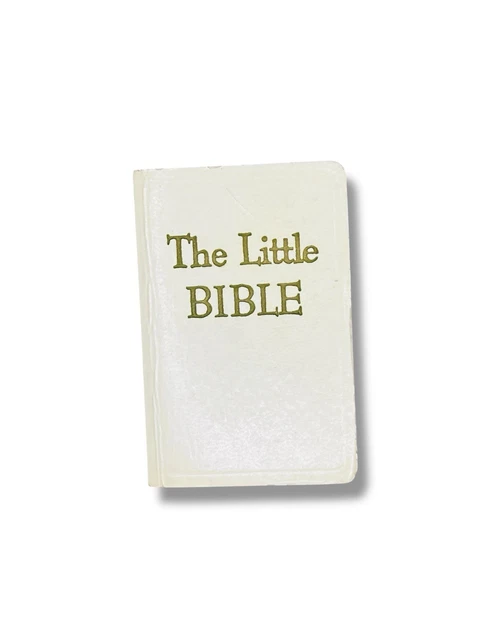 1964 MINIATURE “THE Little Bible” holy Bible with pictures David Cook ...
