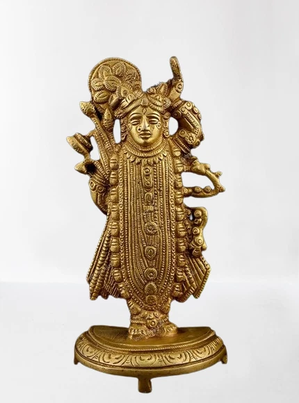 MESSING SHRINATH JI Gott Avatar von Shri Krishna Idol EUR 78,83 ...