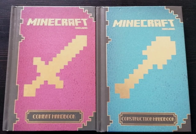 MINECRAFT HANDBOOKS BUNDLE of 2 (Hardback) Construction / Combat ...