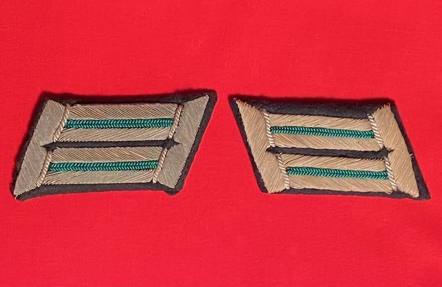 WW2 GERMAN HEER ARMY MEDICAL / TRANSPORT OFFICERs COLLAR TABs SET MINT ...
