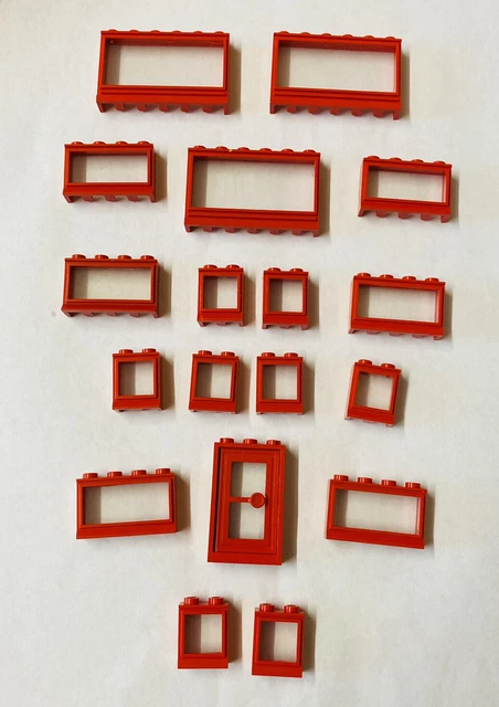 VINTAGE LEGO WINDOWS 1960’s 1970’s house buildings trains Red Window ...