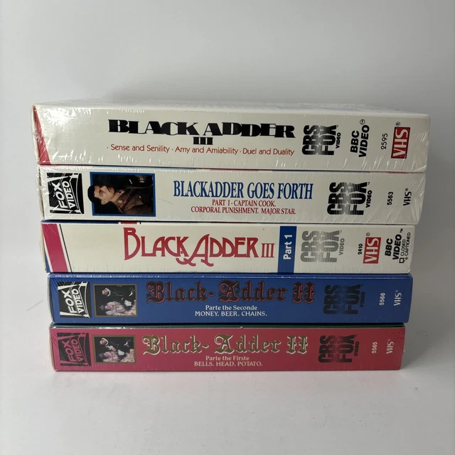BBC VHS BLACK ADDER LOT SEALED - Rowan Atkinson Hugh Laurie $23.00 ...