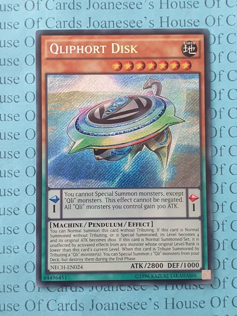 NECH-EN024 QLIPHORT DISK Secret seltene Yu-Gi-Oh Karte (Unl) Neu EUR 6 ...