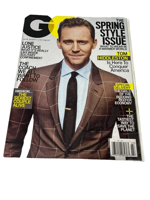 MARCH 2017 GQ mens fashion magazine Tom Hiddleston Front Cover Issue ...