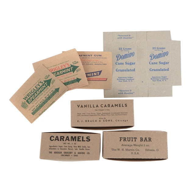 WW2 US K Ration Internal Food Boxes - Reenactment Military Army Food ...