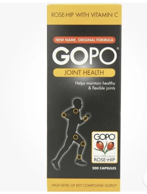 GOPO JOINT HEALTH Rose-Hip Vitamin C Supplement 200 Capsules, Long ...