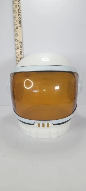 NASA ASTRONAUT COSTUME Helmet White Gold Plastic Gold Visor American ...