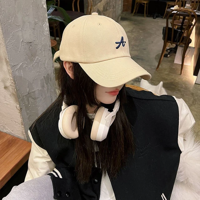 EMBROIDERY LETTER A Baseball Cap Visors Cap Korean Style Cap Snapback ...