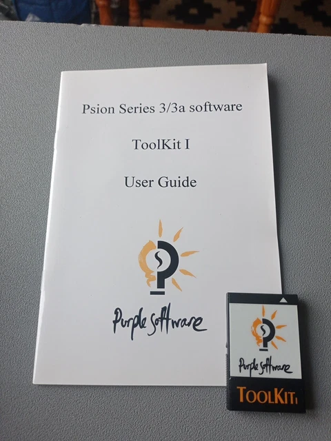 PSION SERIES 3 & 3a Toolkit 1 Software & User Guide V1.0 May '95 Purple ...