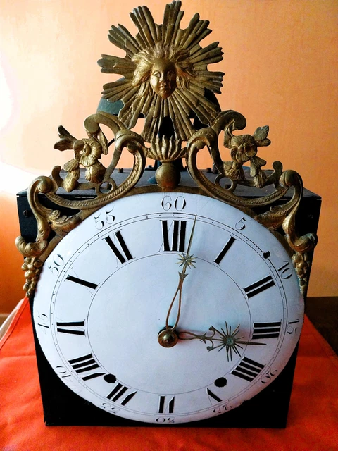 MOUVEMENT HORLOGE COMTOISE Coq Mecanisme Fronton Avec Une Grenade Tres ...