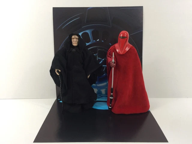 CUSTOM STAR WARS throne room backdrop ikea detolf display 12" & 1/6th ...
