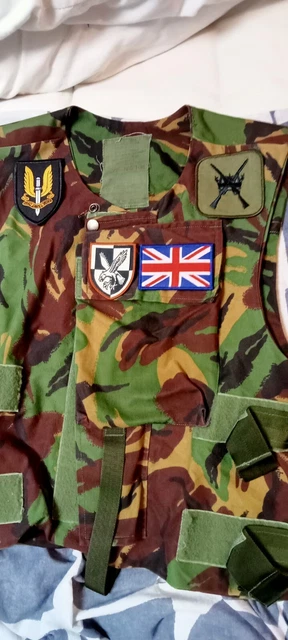 BRITISH ARMY FLAK Jacket Plate Carrier With Patches £22.00 - PicClick UK
