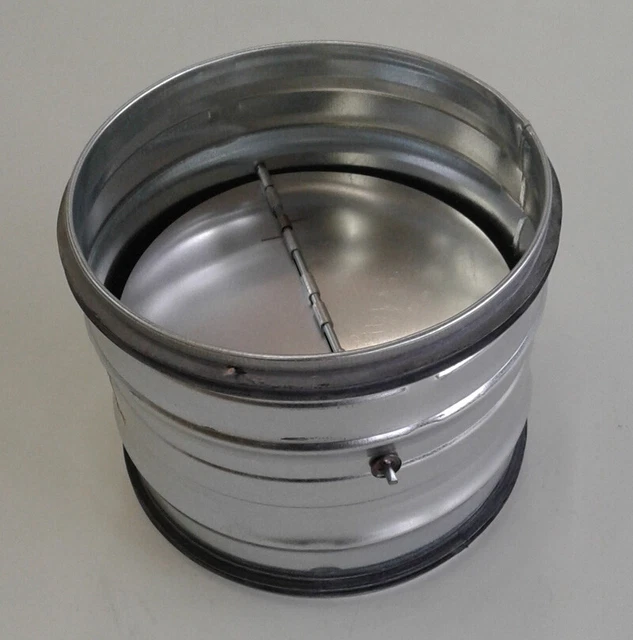 ROHRVERBINDER MIT RÜCKSCHLAGKLAPPE Lippendichtung Lüftung Rohr 100 bis 250 mm EUR 14,90 ...