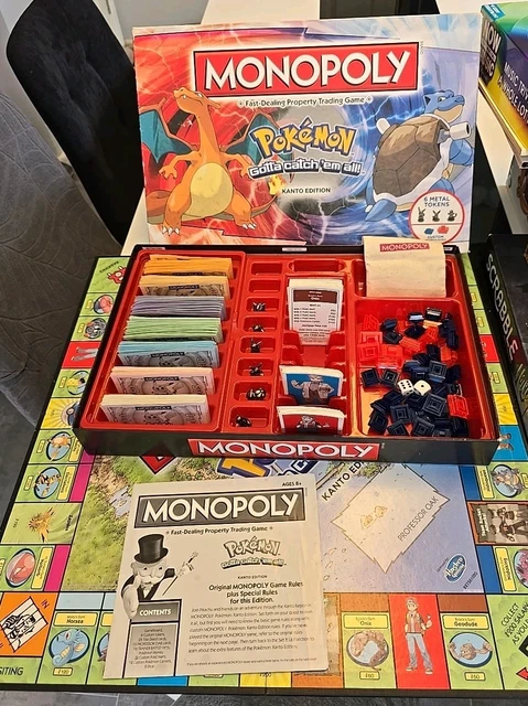 HASBRO POKEMON MONOPOLY Kanto Edition Board Game Complete £2.79 ...