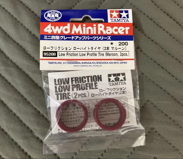 MINI 4WD, MADE in Japan, Edition, Low Friction, Low Height Tire, Maroon ...