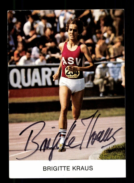 BRIGITTE KRAUS AUTOGRAMMKARTE Original Signiert Leichtathletik + A ...