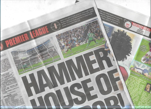 ORIGINAL NEWSPAPER MATCH report 2024/5 Tottenham Hotspur v West Ham ...