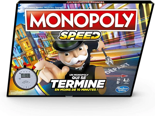 HASBRO MONOPOLY SPEED - board game - plateau game - French version new ...