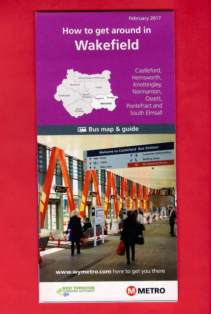BUS MAP & Frequency Guide - West Yorkshire Metro - Wakefield - February ...