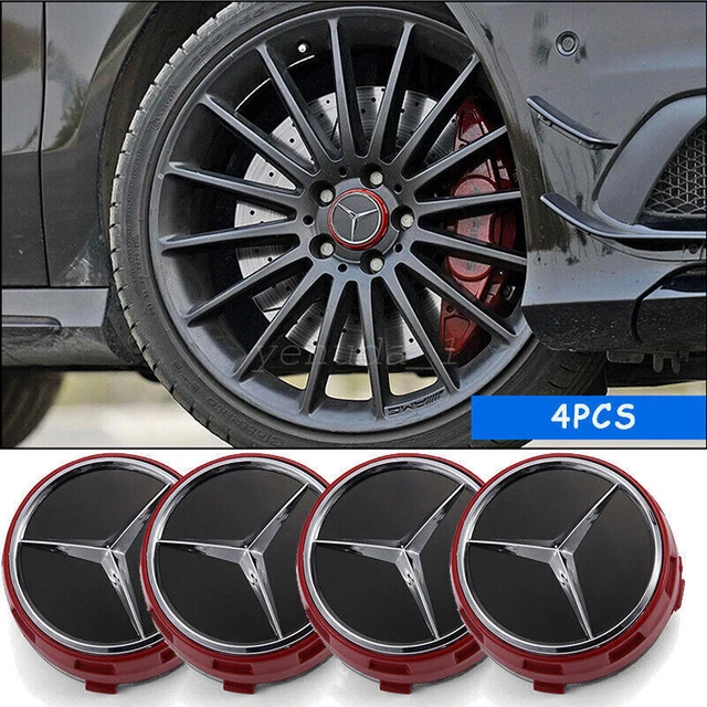 FOR MERCEDES BENZ A B C E Class Auto Alloy AMG Wheel Centre Caps Hub ...