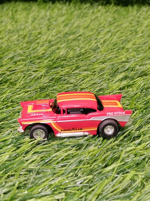 VINTAGE TYCO RED 1957 Chevy Bel Air Pro Stock HO Slot Car HP 440-X2 ...