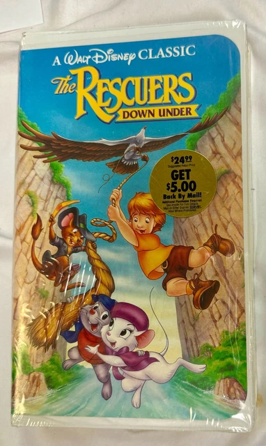 THE RESCUERS DOWN Under (VHS, 1991) #1142 Disney Black Diamond - NEW ...