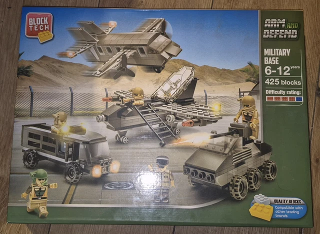 BLOCK TECH ARM & Defend Military Base 425 Blocks Compatible With Other ...