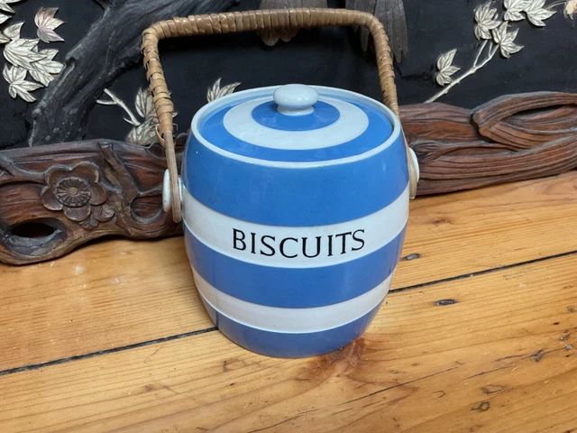 TG GREEN CORNISHWARE biscuit barrel black shield vgc £375.00 - PicClick UK