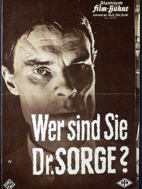 WER SIND SIE, Dr. Sorge? - Illustr. Film-Bühne - IFB 5752 ungelocht (34 ...