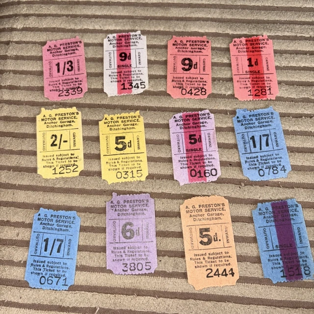 OLD BUS TICKETS Ditchingham & District £1.13 - PicClick UK