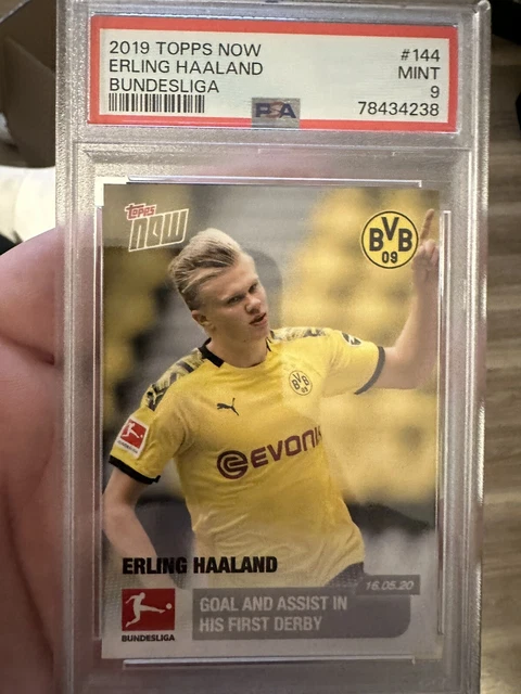 2019 TOPPS NOW Bundesliga Rookie Card Erling Haaland PSA 9 Borussia ...