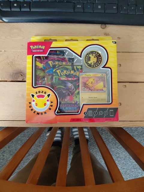 POKÉMON TCG POKÉMON Day 2026 Collection Pikachu Promo+3 Packs English ...