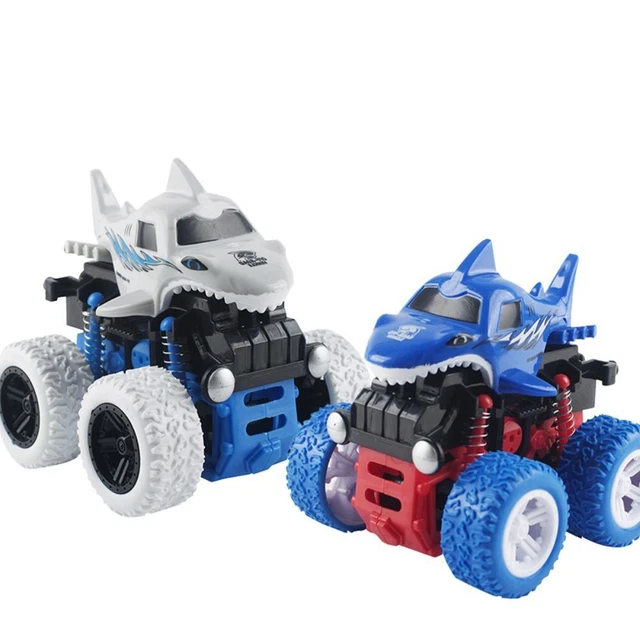 SLIDING TIPPER OFF Road Toy Car Shark Shaped Inertia Power Inertia ...